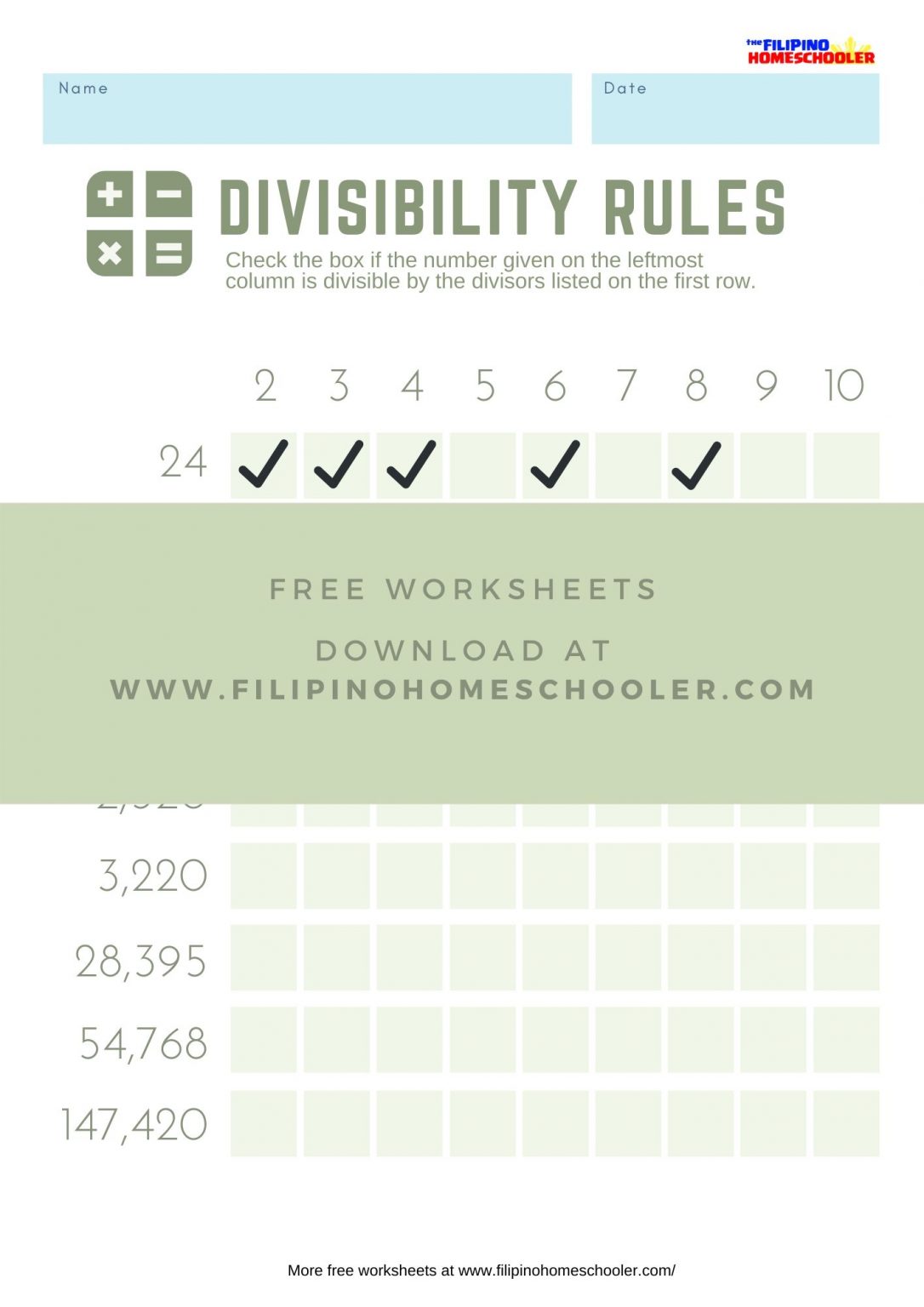Divisibility Rules — The Filipino Homeschooler Divisibility Rules — The Filipino Homeschooler